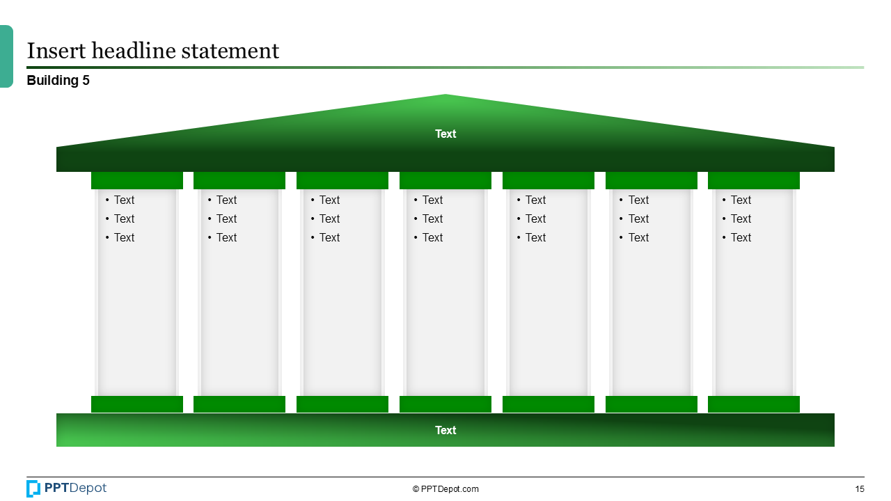 Shape Series: Building & Pillars PPT Slides